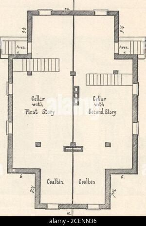 The rear entrance to the three-story building from the side of the ...