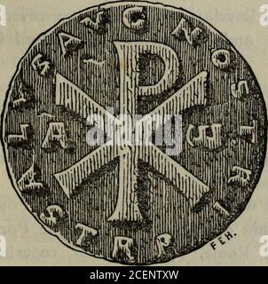 Early Christian Chi Rho monogram or Christogram, symbolising the Greek ...