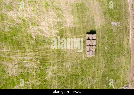 sown agricultural field, view from above Stock Photo - Alamy