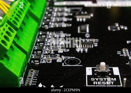 reset whole system panel button across grouped zones Stock Photo - Alamy