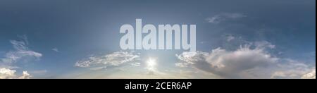 clear blue skybox with clouds as seamless hdri 360 panorama with zenith ...
