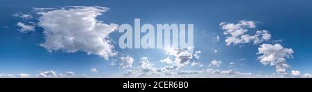 clear blue skybox with clouds as seamless hdri 360 panorama with zenith ...