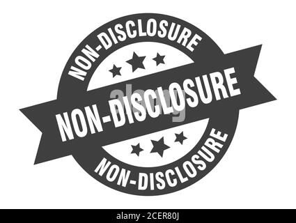 non-disclosure sign. round isolated sticker. ribbon tag Stock Vector ...