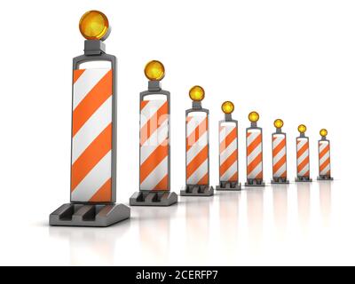 traffic works - Vertical Panel Channelizers Stock Photo - Alamy