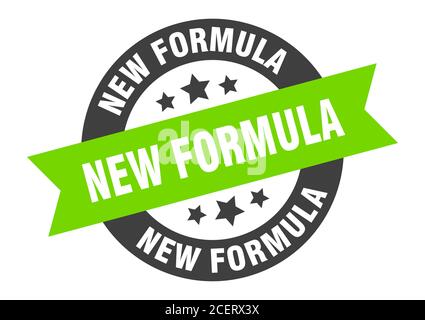 new formula sign. round isolated sticker. ribbon tag Stock Vector Image ...