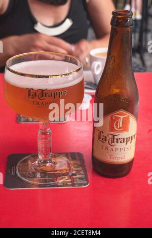 Antwerp, Belgium, 16 August 2020, La Trappe Trappist, Dutch beer ...