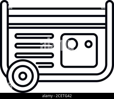 diesel generator icon isolated on white background, vector illustration ...