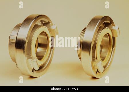 Fittings for connecting and extending fire fighting hoses. Connector ...