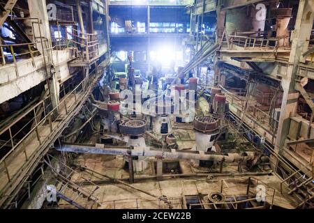 Sulphuric (sulfuric) acid workshop. Phosphoric fertilizers factory ...