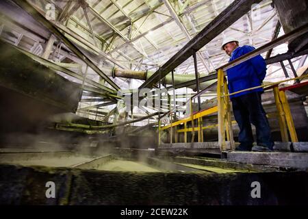 Sulphuric (sulfuric) acid workshop. Phosphoric fertilizers factory ...