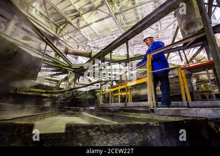 Sulphuric (sulfuric) acid workshop. Phosphoric fertilizers factory ...