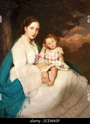 Caroline Philips, Lady Trevelyan with Her Son Charles, Later Sir ...