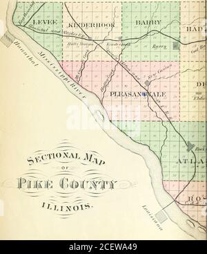 Map of Pike County, Illinois Stock Photo - Alamy