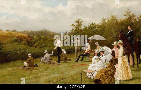Walter Winans on the Running Deer Range, Wimbledon Common, by Thomas ...