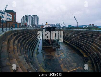 Titanic exhibition centre at Hamilton Dock, Belfast., Northern Ireland ...