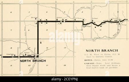 . Huebinger's map and guide for river to river road;. 124 Stock Photo - Alamy