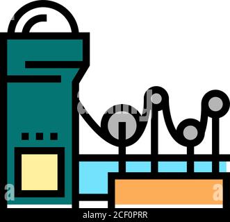 Pulp and paper industry linear icon. Canvas production. Blank sheet on ...