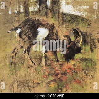 Crawhall Joseph - the Goat 1 - British School - 19th Century Stock ...