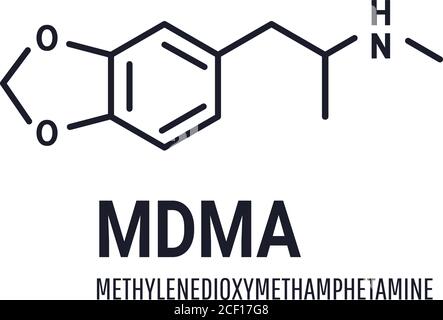 Structural formula of the methamphetamine crystal meth molecule Stock ...