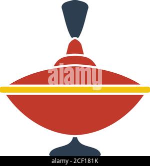 Peg-Top icon. Flat color design. Vector illustration Stock Vector Image ...