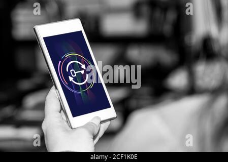 Smartphone screen displaying a legacy concept Stock Photo - Alamy