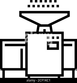 winnowing machine line icon vector illustration Stock Vector Image ...