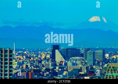A cityscape in Tokyo high angle long shot Stock Photo - Alamy