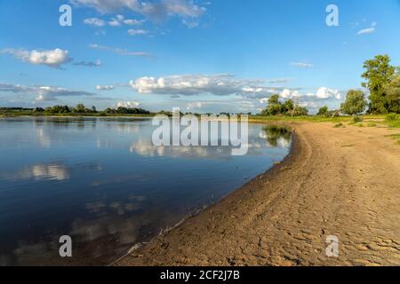Elbe Strand bei der Hansestadt Werben, Sachsen-Anhalt, Deutschland ...