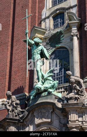 Inside Main church of Hamburg in Germany named St Michaelis church or ...