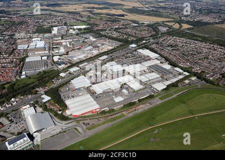 aerial view of Aintree Retail Park Stock Photo - Alamy