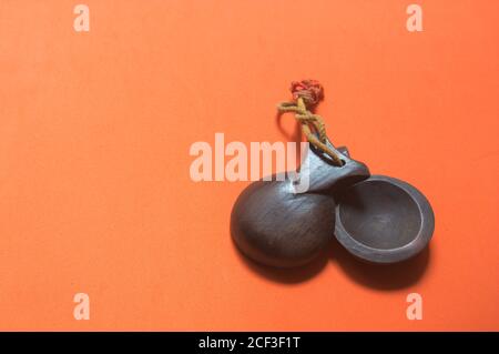 Spanish castanuelas, typical musical instrument of Spanish folklore ...