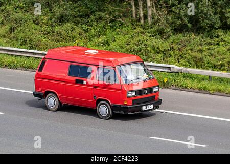 1990 90s 1915cc Red Volkswagen pop top caddy, Transporter, camper vans ...