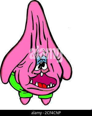 Patrick Star become thin and hollow-cheeked Stock Vector Image & Art ...
