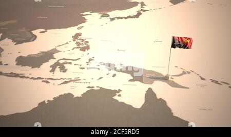 Map of Papua New Guinea Stock Photo - Alamy