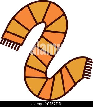 scarf knitting wool line icon vector illustration Stock Vector Image ...