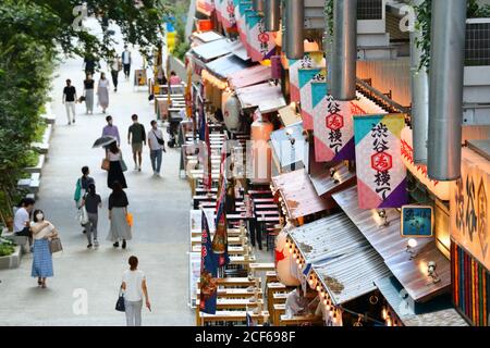 A general view of the Shibuya Yokocho food alley of the new development ...
