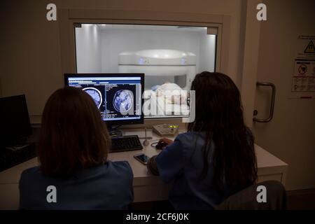 MRI scan- control room Stock Photo - Alamy