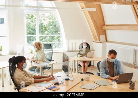 Group of business people working in office Stock Photo - Alamy