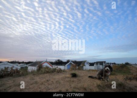 Heacham, UK. 04th Sep, 2020. A Union Jack flag flies in front of a ...