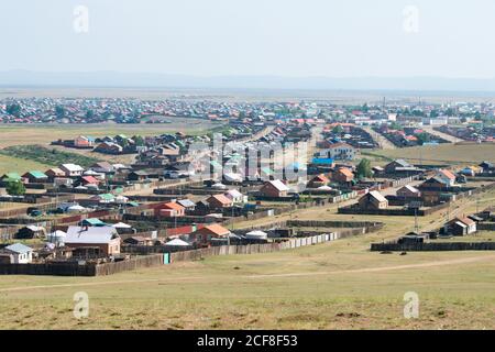 A view of Karakorum, capital of the Mongol Empire, and the palace of ...