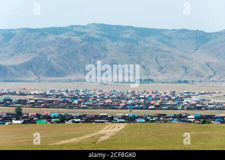 A view of Karakorum, capital of the Mongol Empire, and the palace of ...