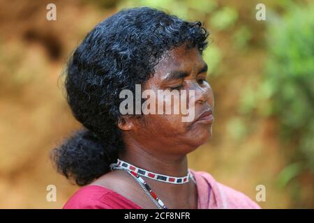PANIYAN TRIBE, Tribal Old Woman using Pestle and Mortar -Chulliyod ...