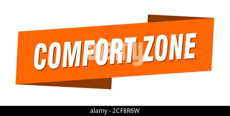 comfort zone banner template. ribbon label sticker. sign Stock Vector ...
