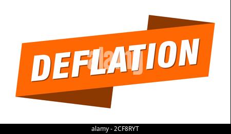 deflation banner template. ribbon label sticker. sign Stock Vector ...