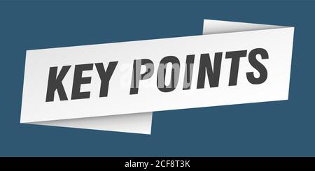 key points banner template. ribbon label sticker. sign Stock Vector ...