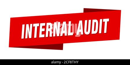 internal audit banner template. ribbon label sticker. sign Stock Vector ...