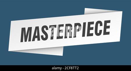 masterpiece banner template. ribbon label sticker. sign Stock Vector ...