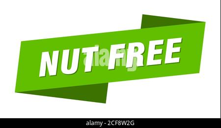 nut free banner template. ribbon label sticker. sign Stock Vector Image ...