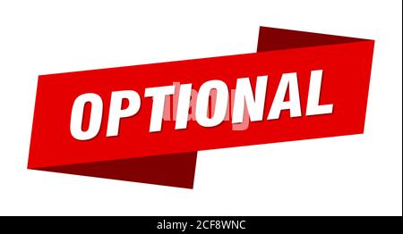 optional banner template. ribbon label sticker. sign Stock Vector Image ...
