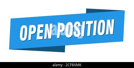 open position banner template. ribbon label sticker. sign Stock Vector ...